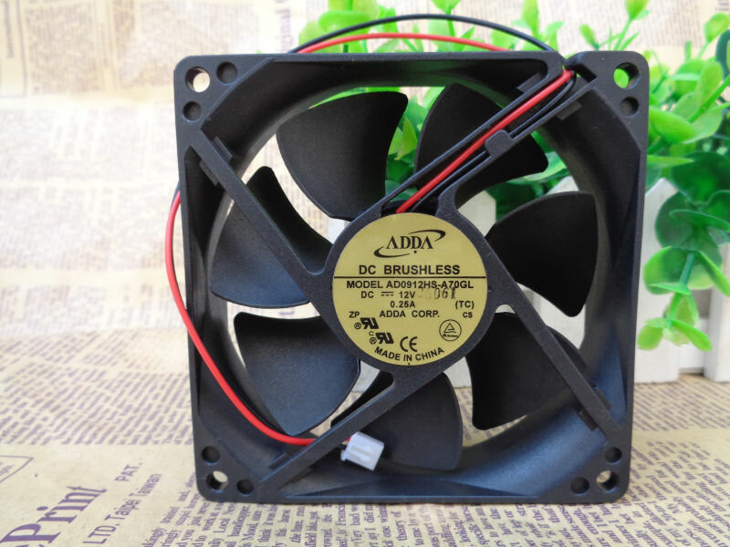 For ADDA 12V DC ULTRA SPEED 92x92x25mm Quiet Brushless Вентилятор AD0912US-A70GL