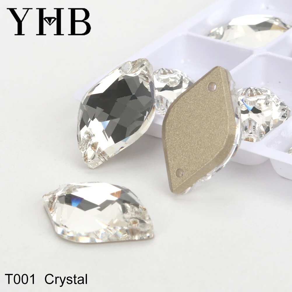 Стразы YHB Crystal T001, серебряные, 12-18 мм, 24шт