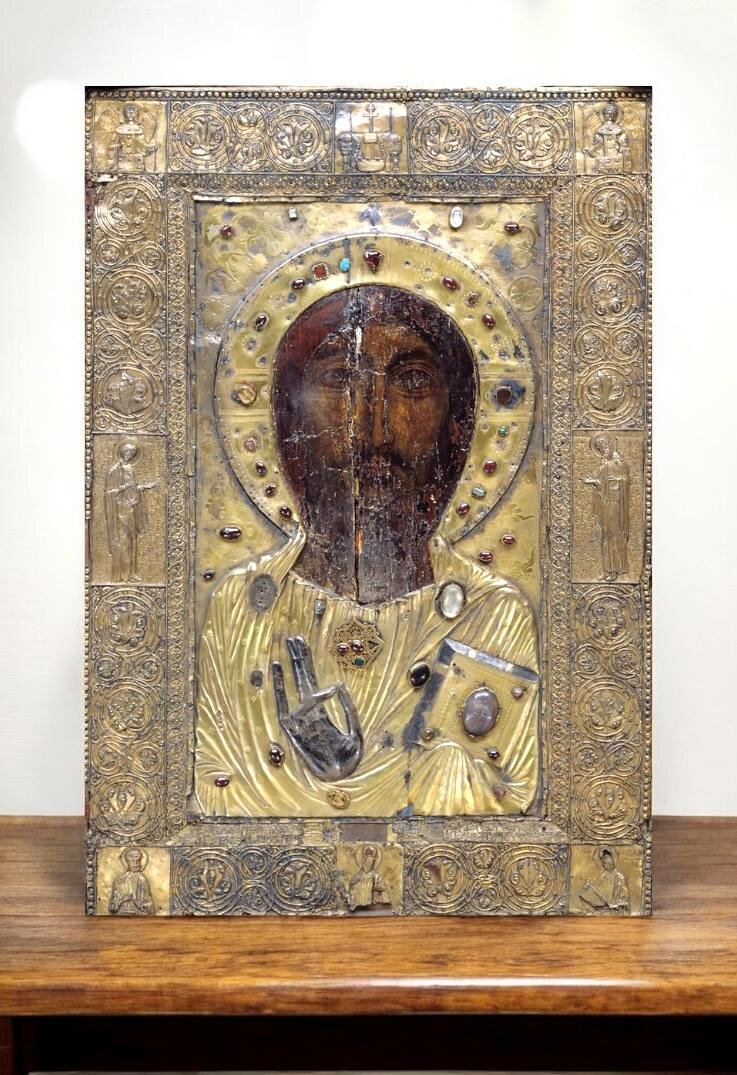 Анчисхати Анчийский Спас Господь Иисус Христос. Деревянная икона на левкасе (19 см)