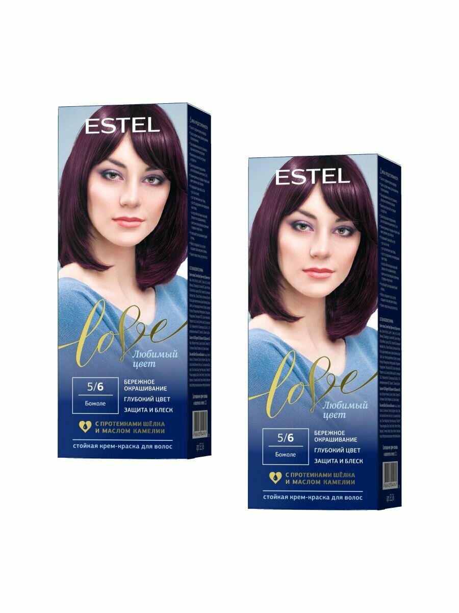 ESTEL Стойкая крем-краска LOVE, тон 5/6 Божоле (набор, 2шт.)