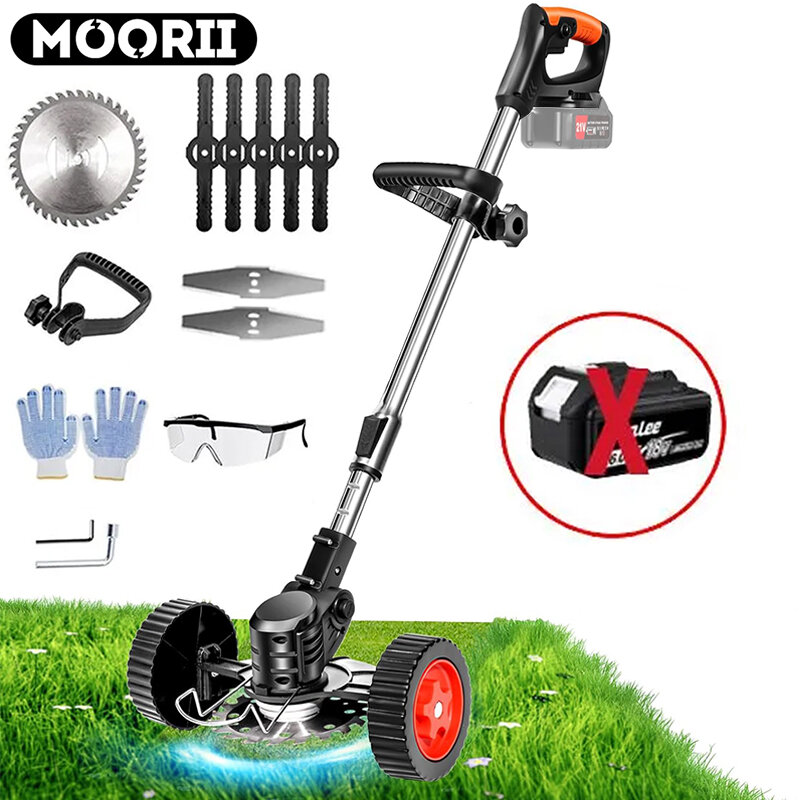 Триммер-газонокосилка аккумуляторный, колеса