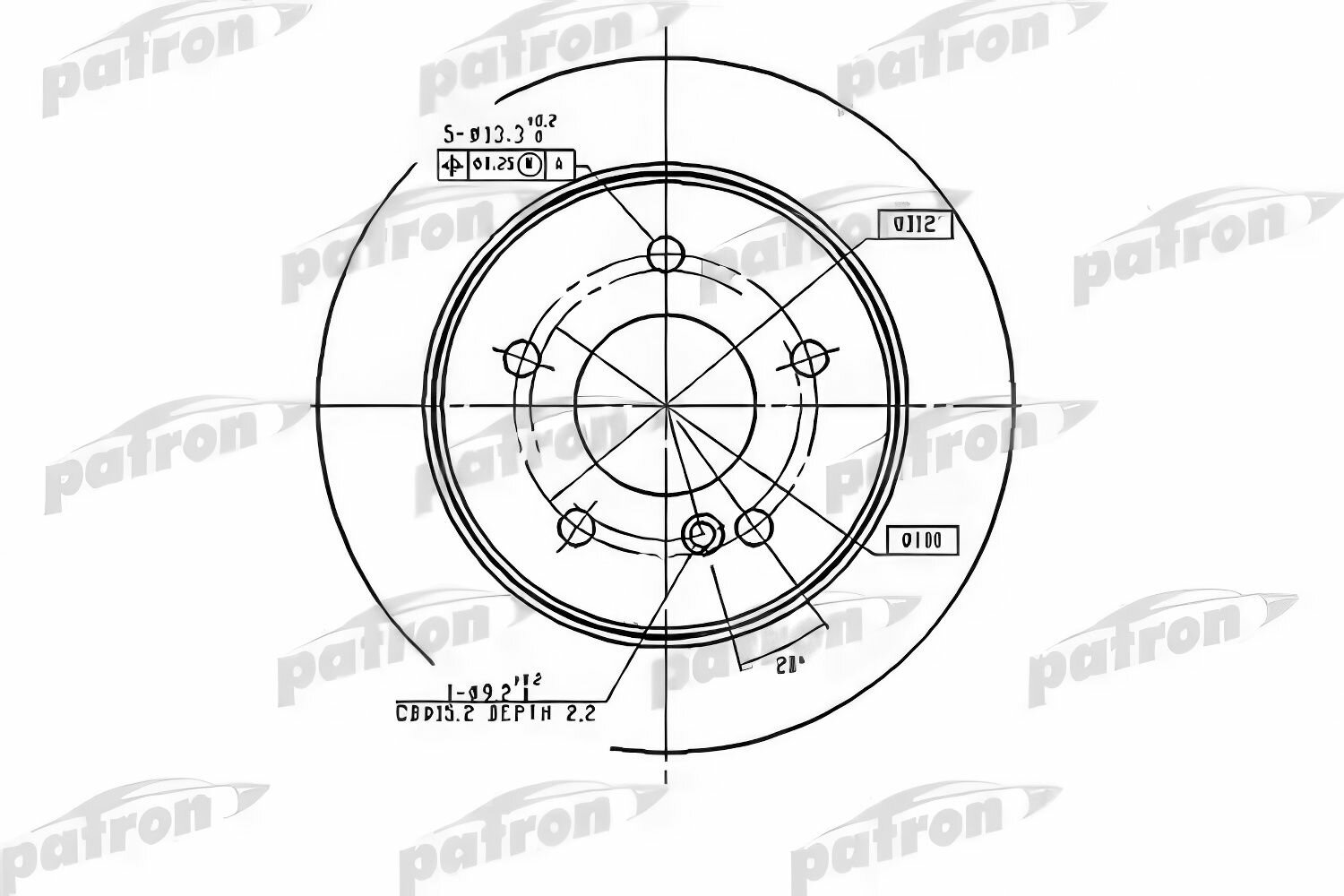 Тормозные диски, для Мерседес W202, (Задние), Комплект 2шт.