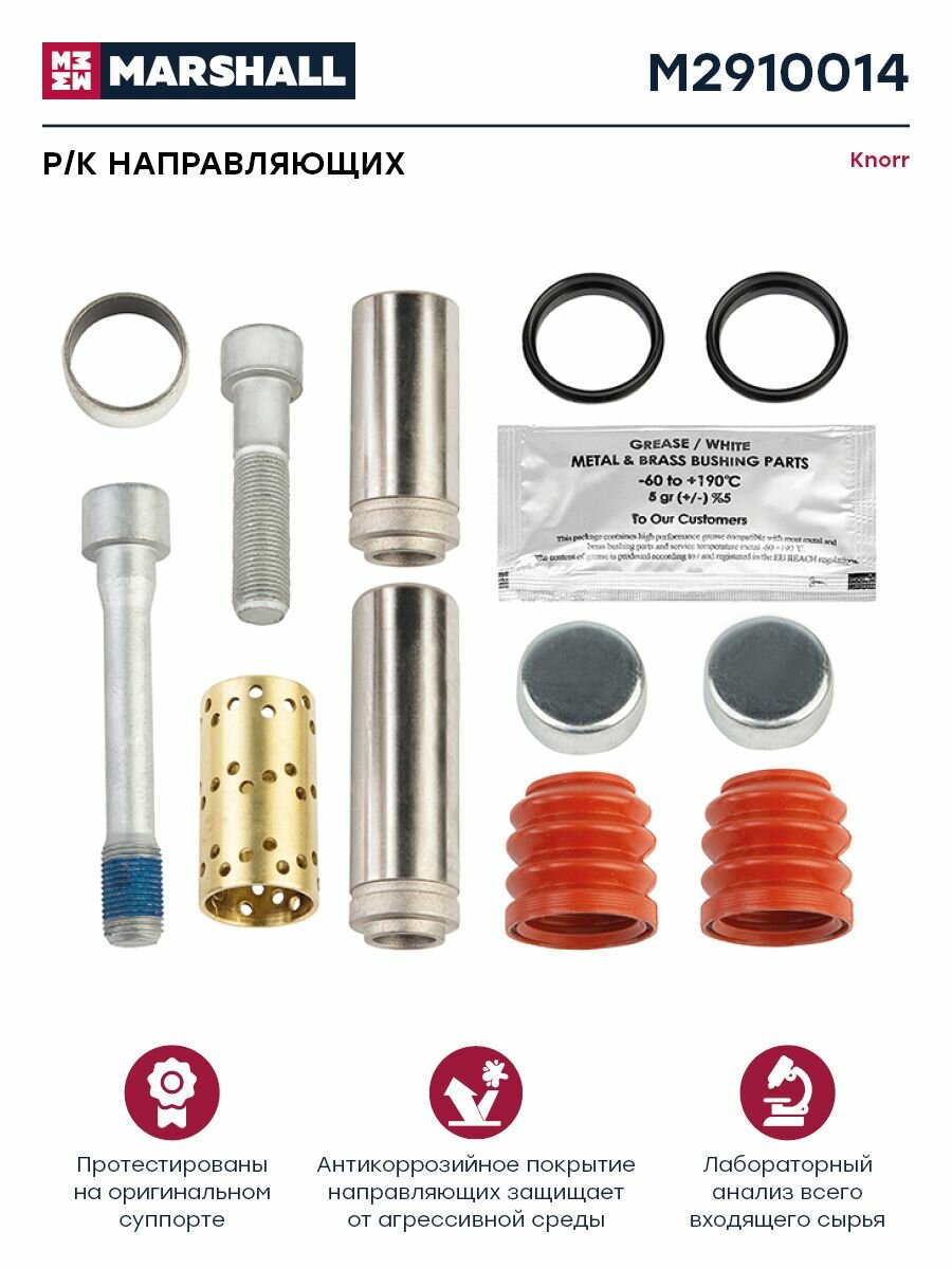 Р/к направляющих суппорта (12 деталей) KNORR о. н. K001928