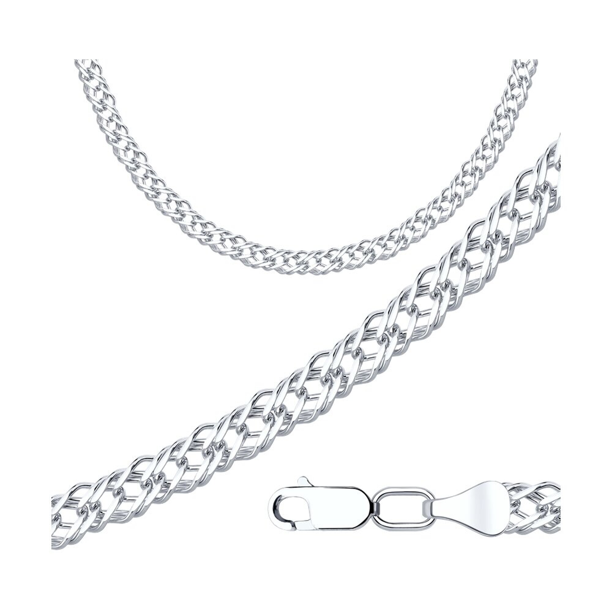 Цепь серебро, 925 проба, родирование