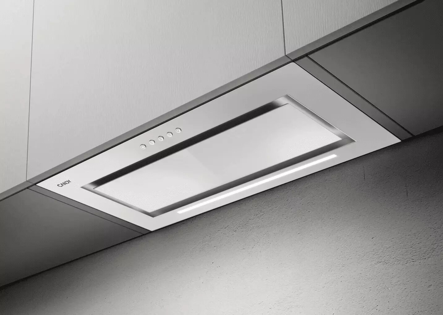 Вытяжка полновстраиваемая Candy CVXBI63MGWX серебристый/серый