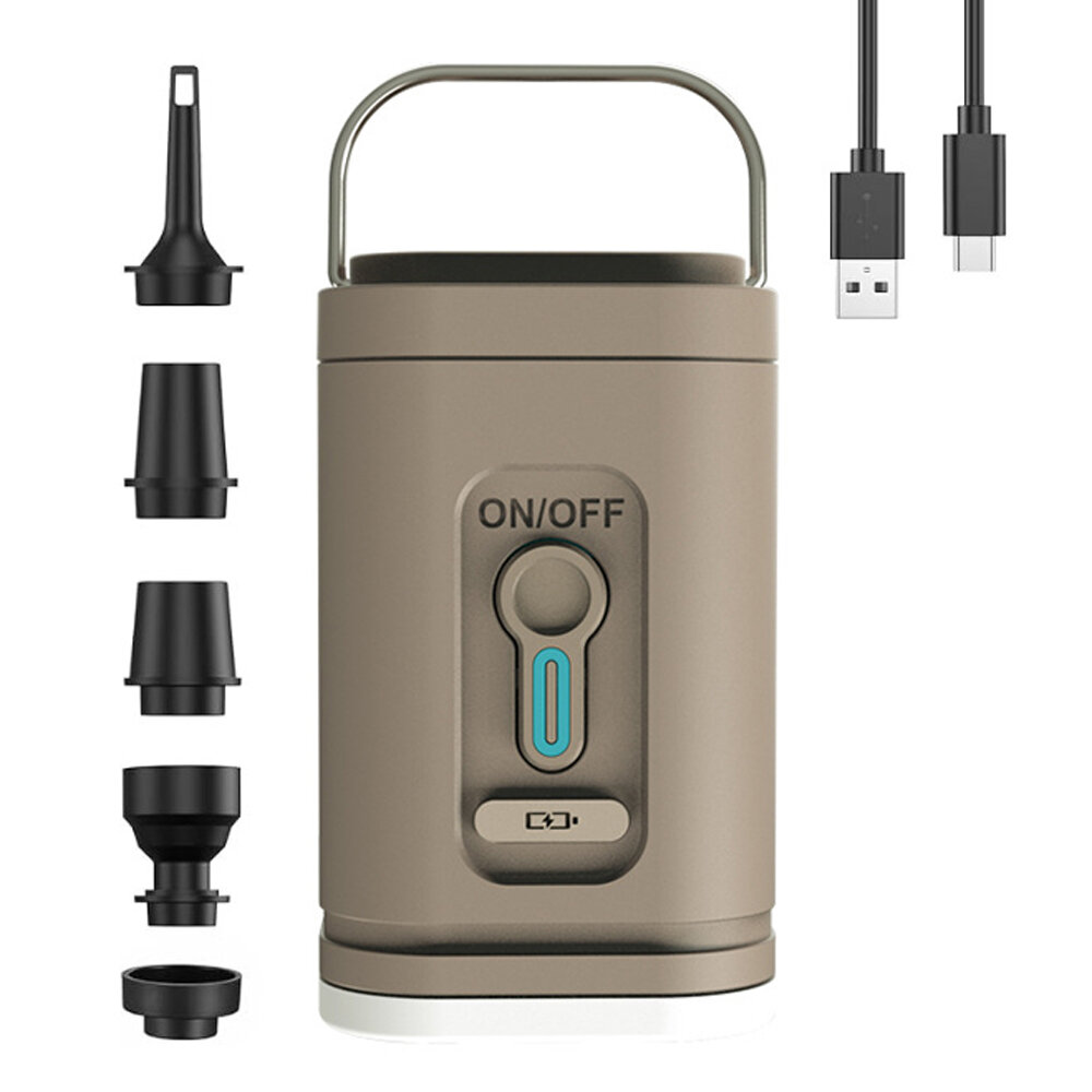 Беспроводной воздушный насос, портативный электрический компрессор, надувной и сдувающий воздух, с 5 насадками, светодиодная подсветка для плавательных кругов, надувных матрасов для бассейна