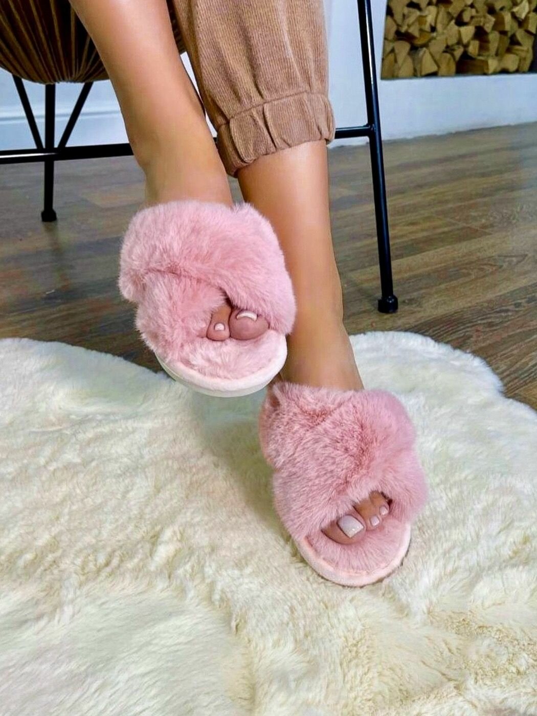 Тапочки Меховые домашние тапочки