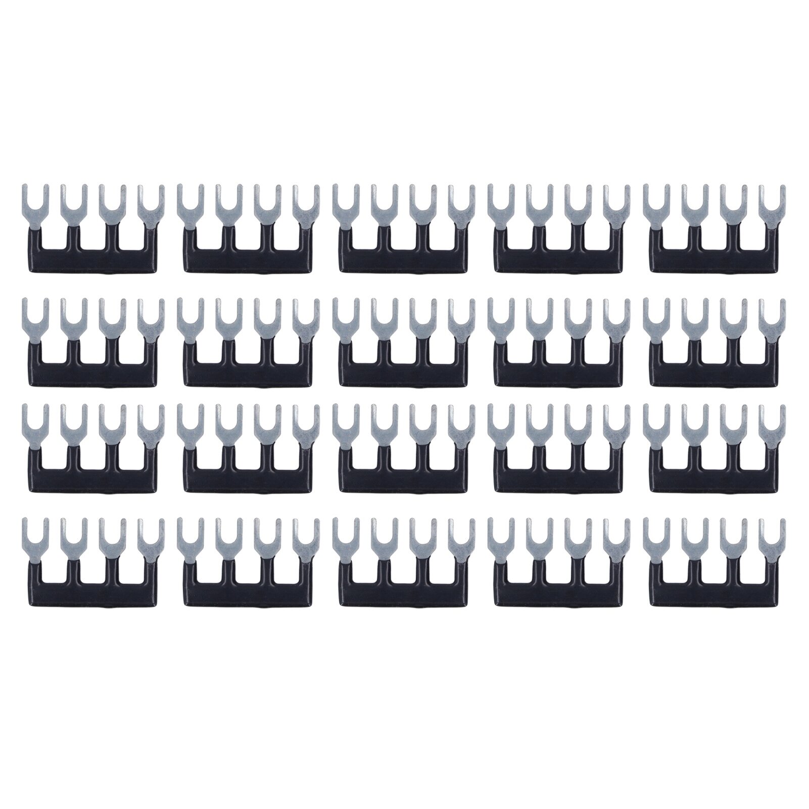 20 шт. Черная перемычка, клеммная колодка, красная медная клеммная колодка вилочного типа для серии TB 15A, 400 В, TB 1504