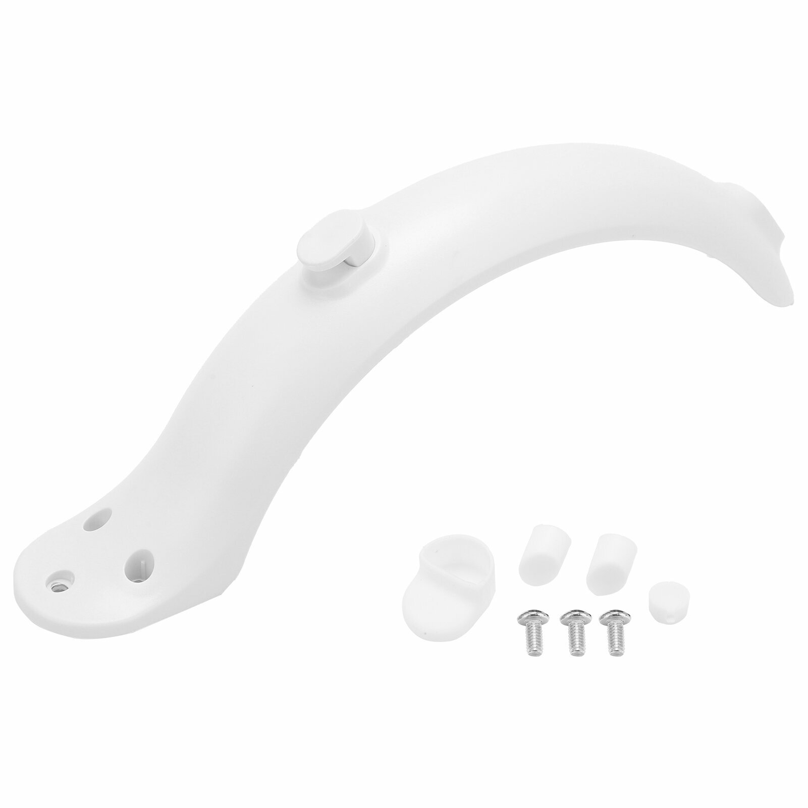 Задний брызговик для электросамоката Xiaomi Mijia M365 с крючком и винтами, белый.