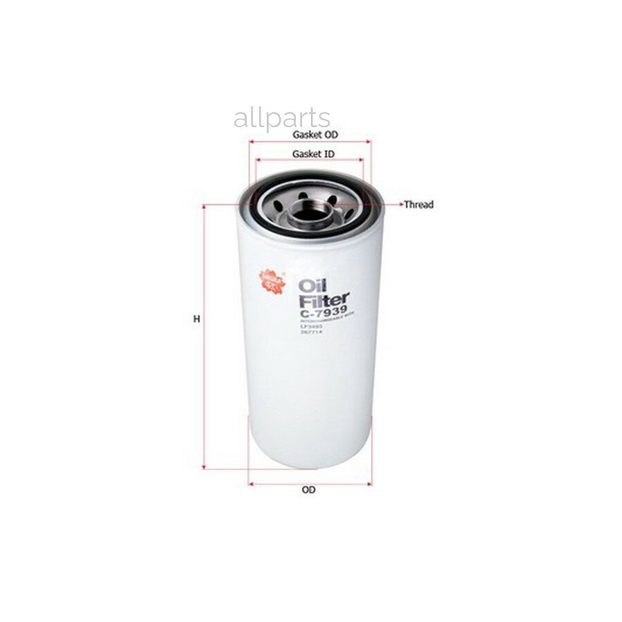 SAKURA C7939 Sakura Фильтр масляный C7939