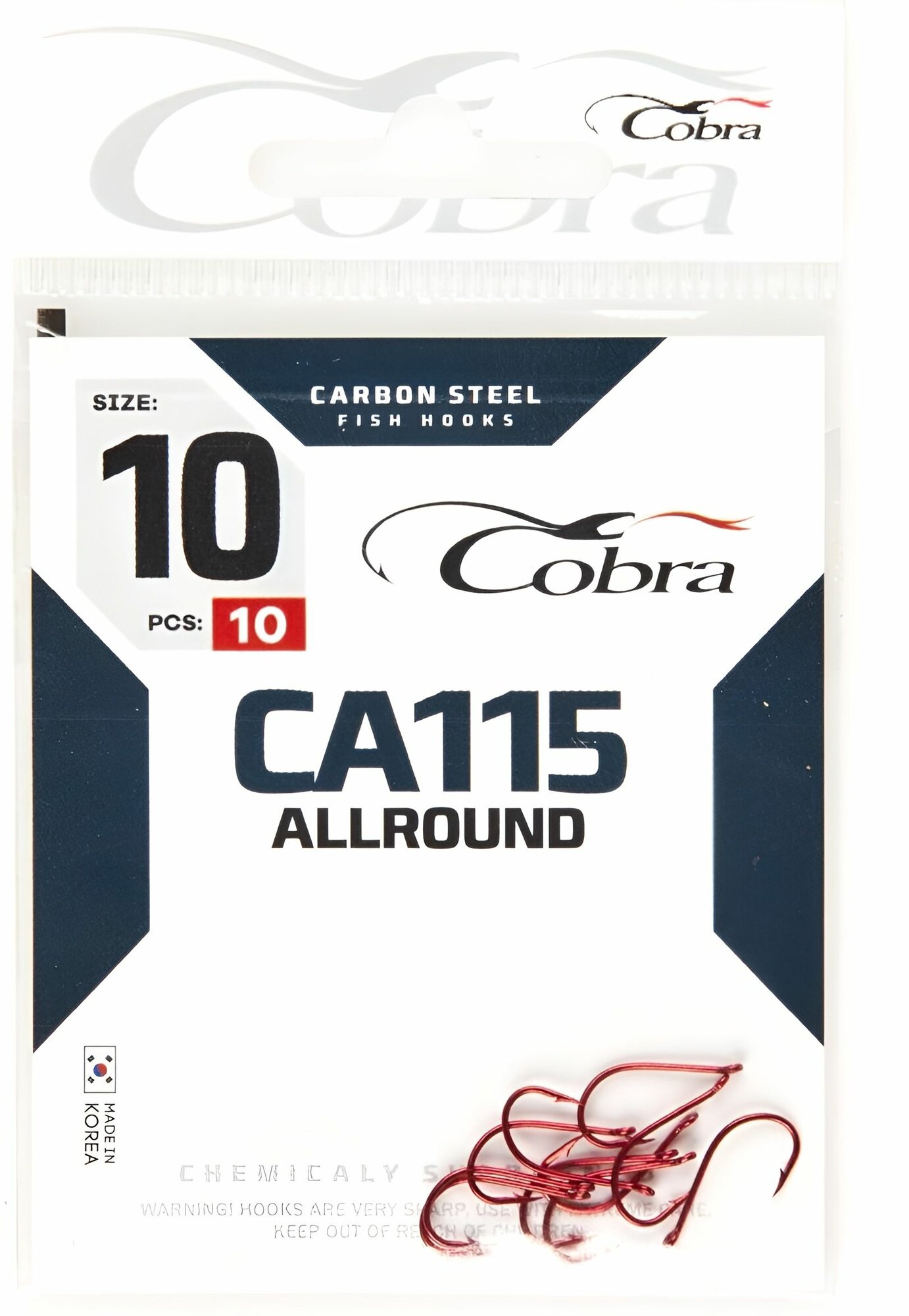 Крючки Cobra Allround CAPITAL CA115, разм. 10, одинарные , 10шт.