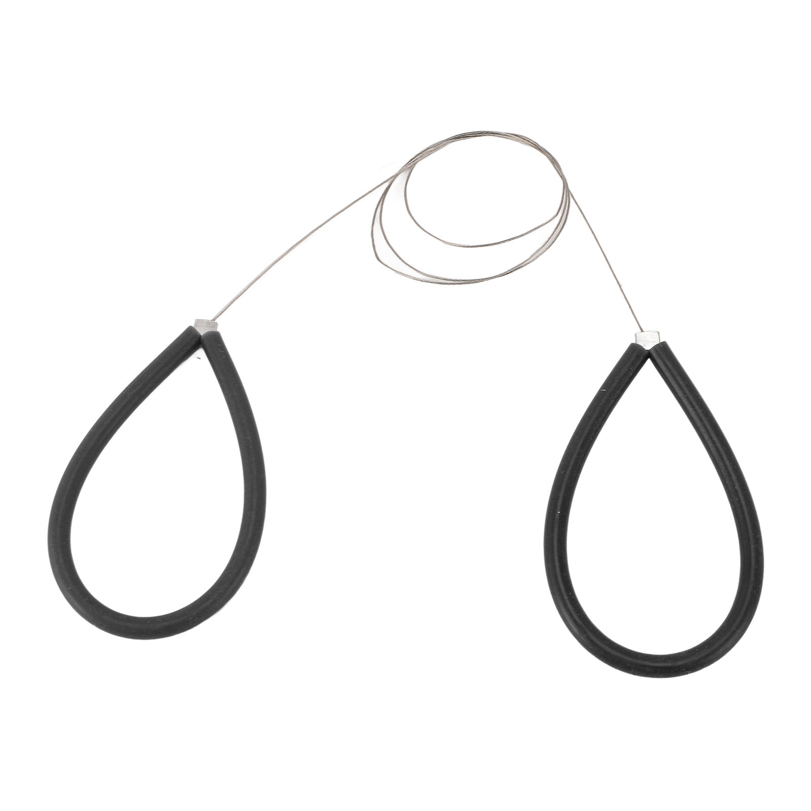 Резак для глины из нержавеющей стали с силиконовой ручкой, черный