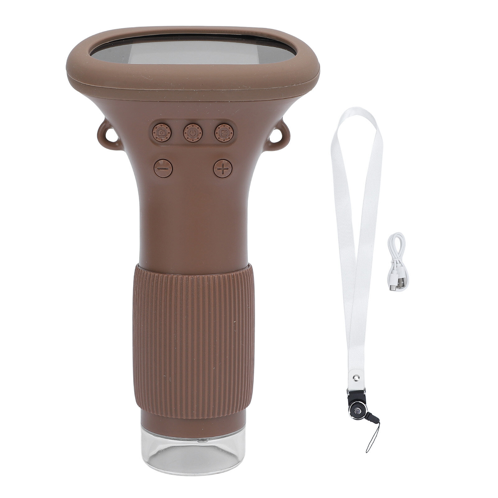 Цифровой микроскоп со светодиодным 2,0 -дюймовым цветным экраном IPS 2MP -камера 1000x портативный микроскоп для наблюдения за объектом коричневый