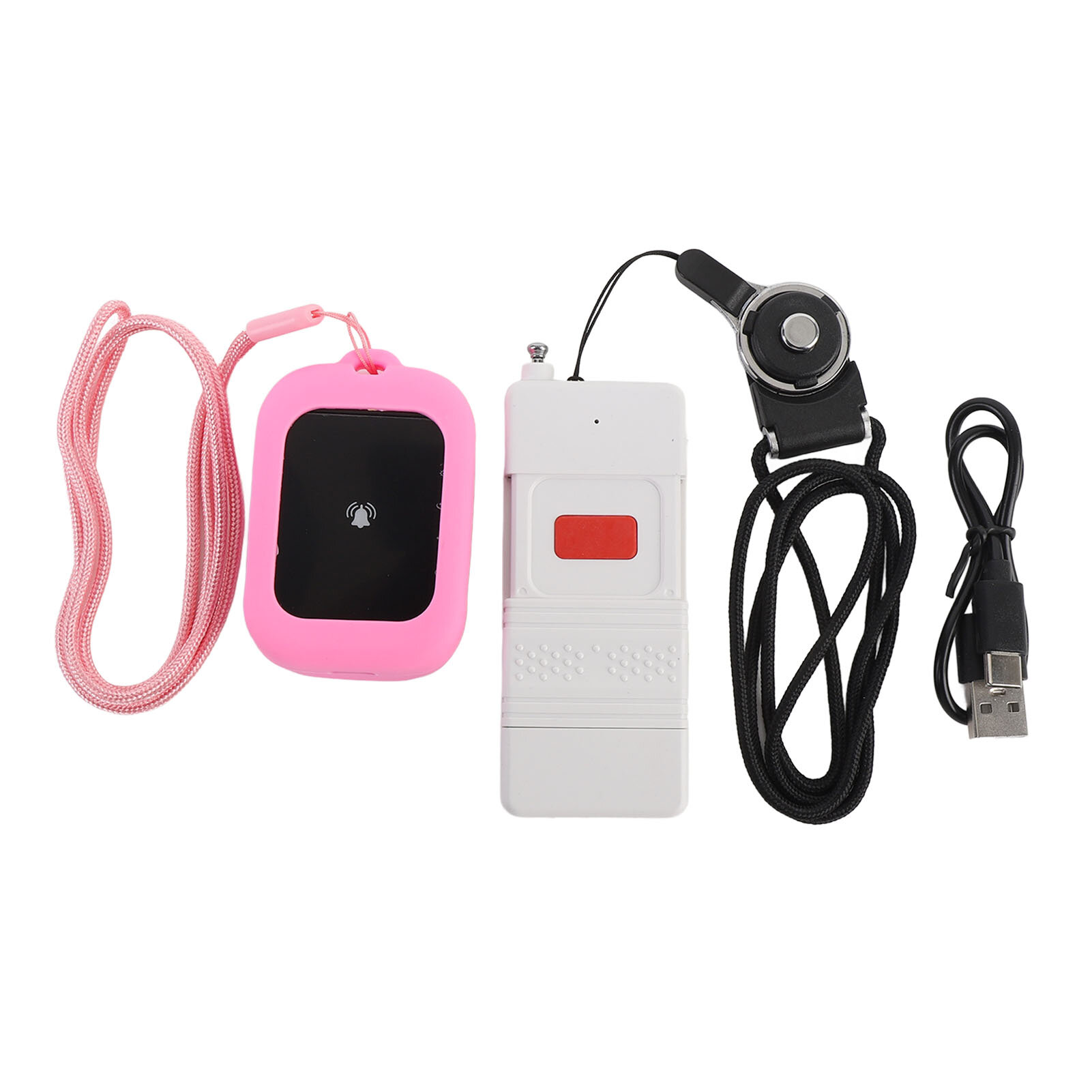 Беспроводная система вызова 1 приемник 1 клавиша вызова IPX4 водонепроницаемая вибрационная система оповещения для дома, школы, офиса, розовая