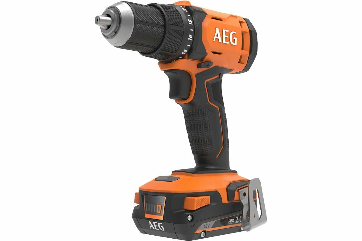 Аккумуляторная дрель-шуруповерт AEG 18В BS18G4-201C, 60 Нм, Li-Ion, оранжевый