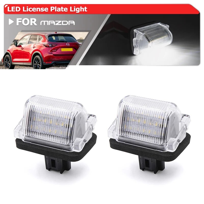 Подходит для Gen2 Mazda CX-5 Typ KF 2017+ SMD, полностью белые, без ошибок, светодиодные фонари номерного знака, замена ламп автостоянки