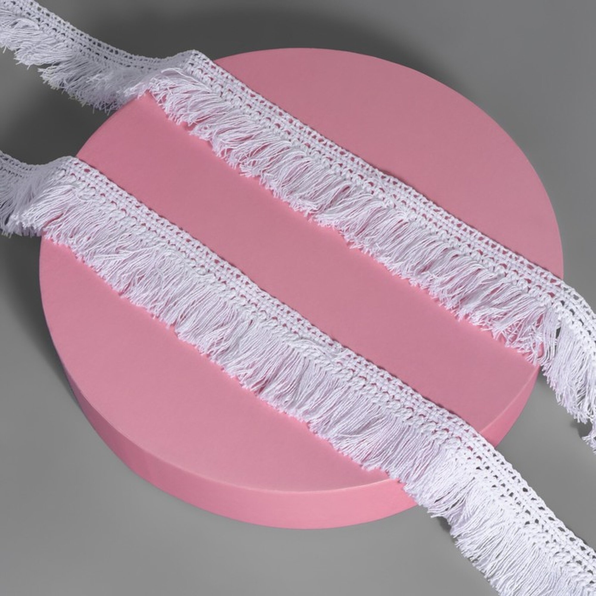 Тесьма Арт Узор «Бахрома», декоративная, полиэстер 50%, хлопок 50%, ширина 35 мм