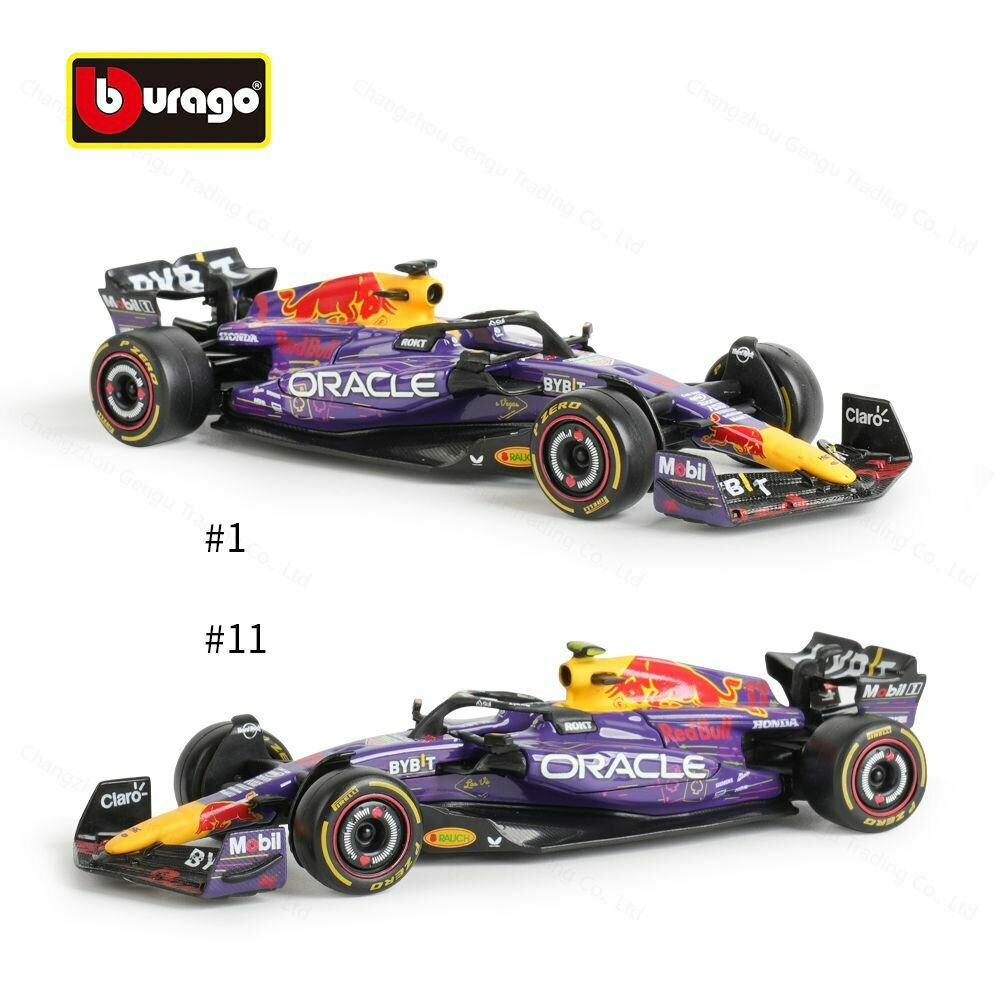 Bburago 1:43 2023 Red Bull RB19 Лас-Вегас Формульный болид Формулы-1, Литые под давлением автомобили, коллекционная модель гоночных игрушек