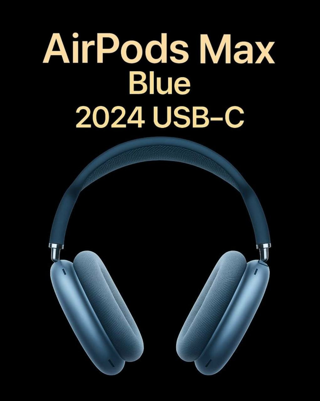 Наушники Apple AirPods Max Blue 2024, USB-C, шумоподавление, Bluetooth