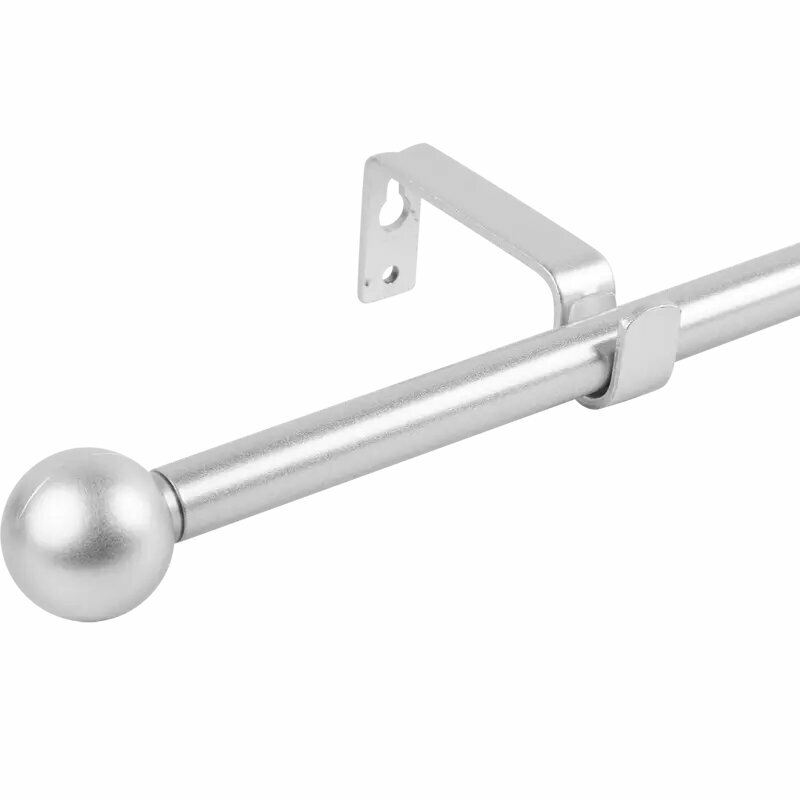 Карниз однорядный раздвижной Inspire Шар d13/16 мм 120-210 см металл цвет серебро