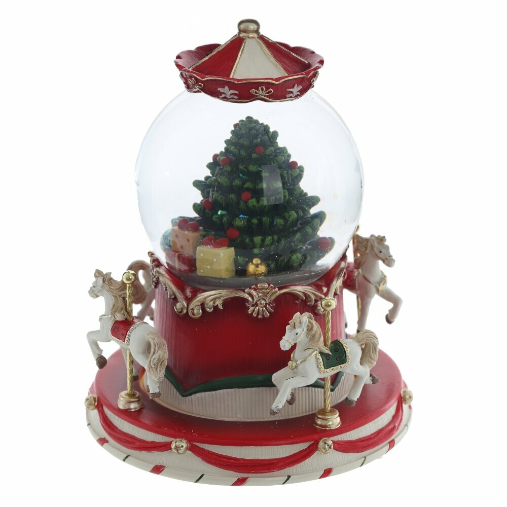 Снежный шар Карусель (движ, 3хААА, н/п), 13х13х18 см KSM-821038