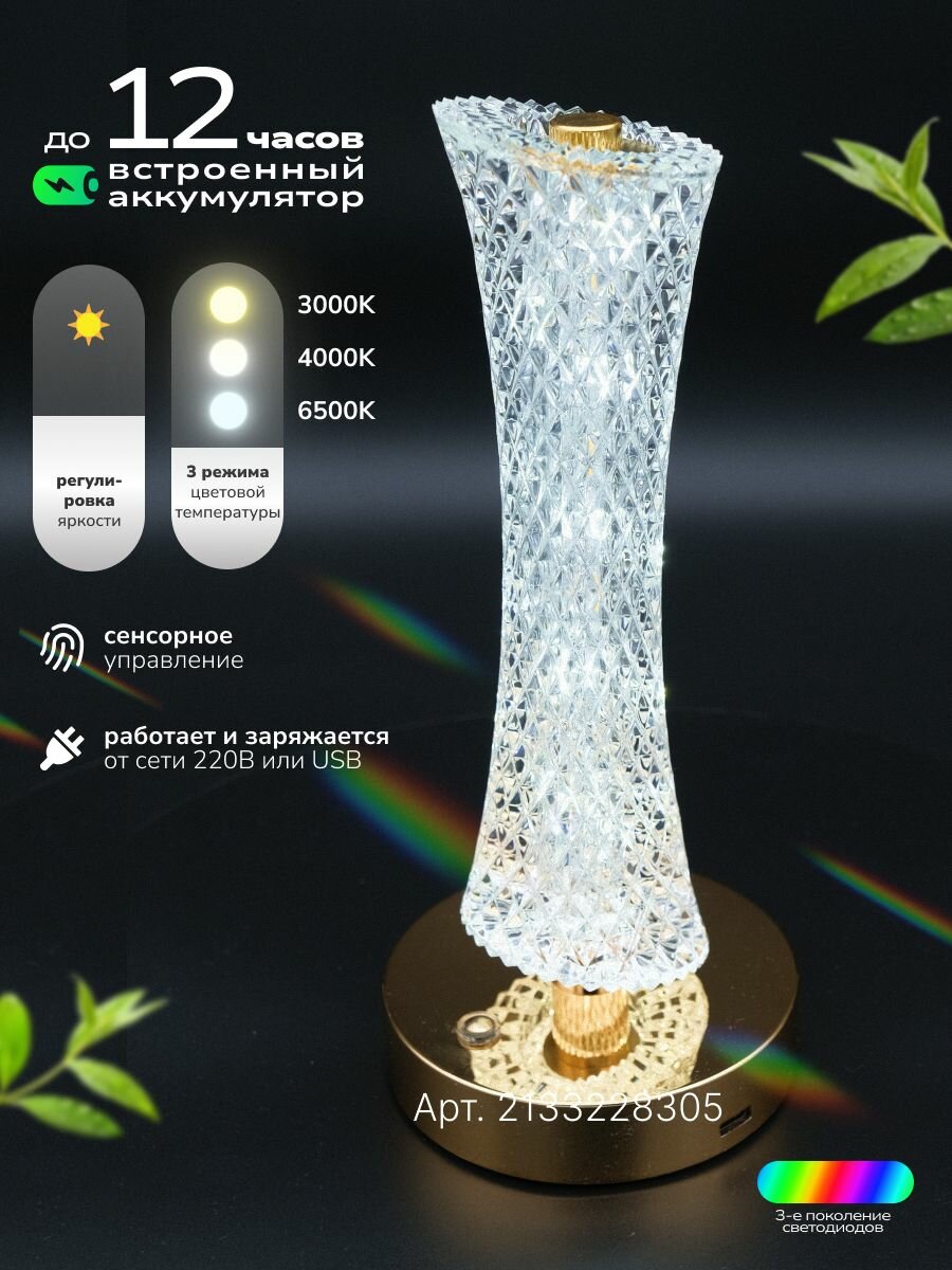 Лампа настольная ночник декоративный