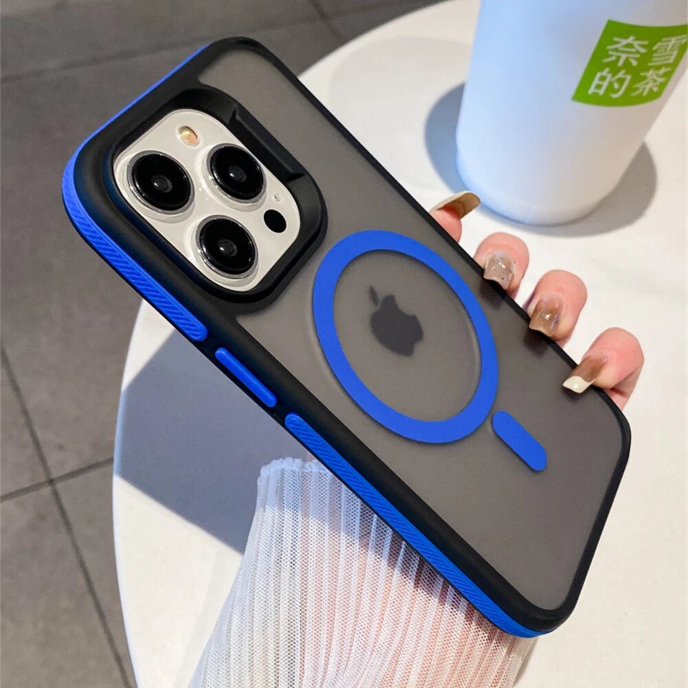 Оригинальный матовый магнитный чехол для телефона Magsafe для iPhone 16, 15, 17 Pro Max 14, 13, 12, 11, противоударный чехол с беспроводной зарядкой
