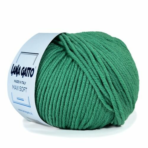 Пряжа Lana Gatto Maxi Soft (3 мотка) 14602 светло-зелёный