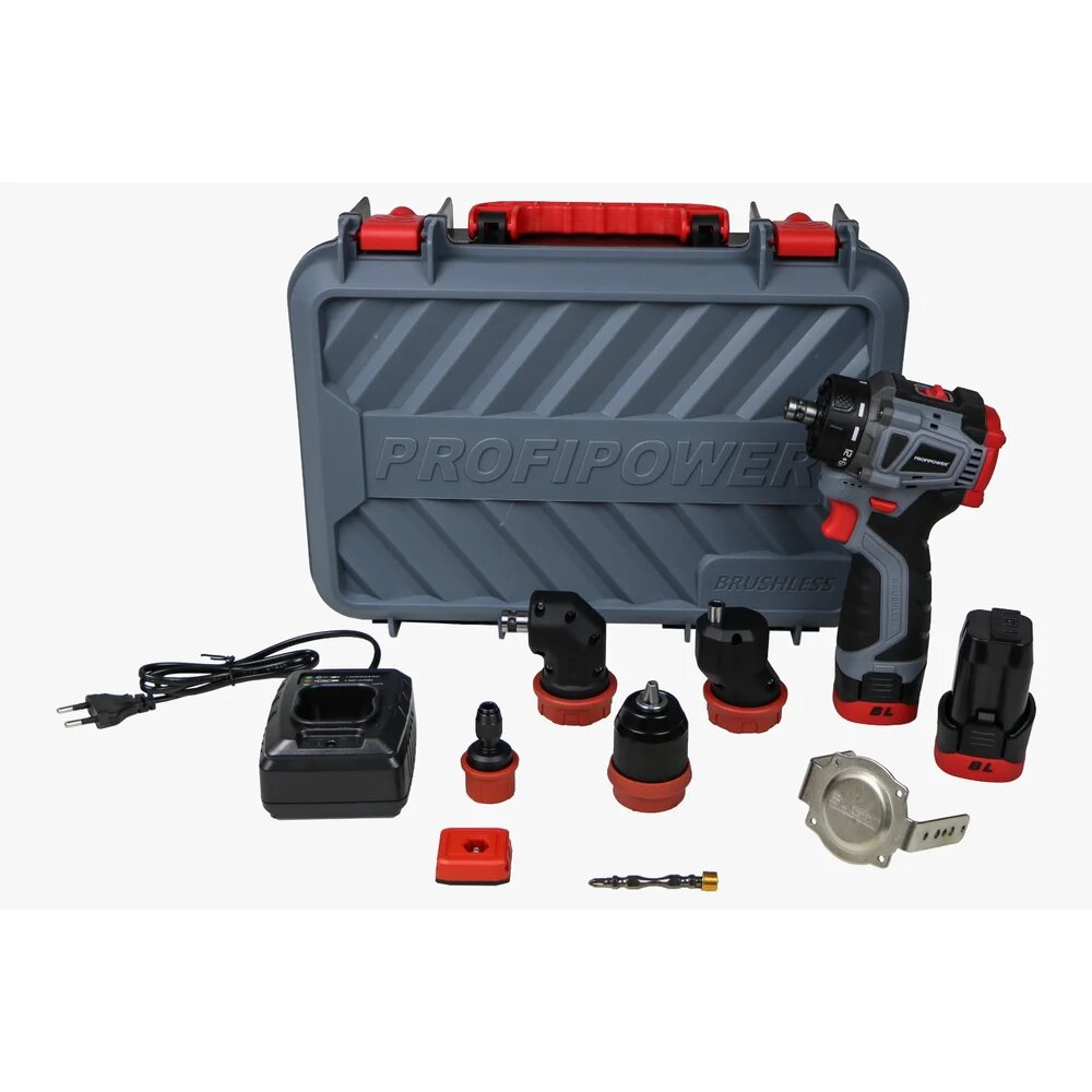 Аккумуляторный бесщеточный шуруповерт Profipower Комби BL-161C (16В, 40Нм, Li-ion 2шт, 2.0Ач, 2 скорости, 0.8-10мм, З/У,