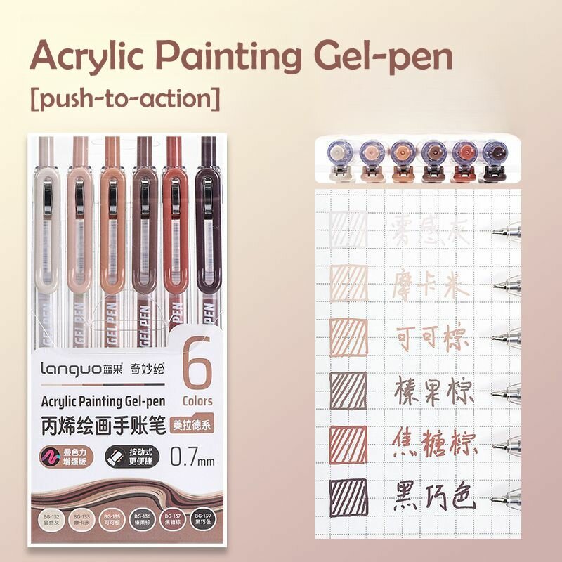 Кисть для акриловых красок с нажимным механизмом