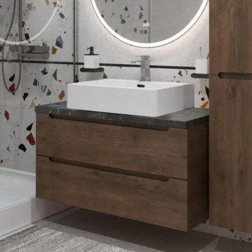 Тумба с раковиной BelBagno ETNA100RW-KEPMNO-1338-SET матовая
