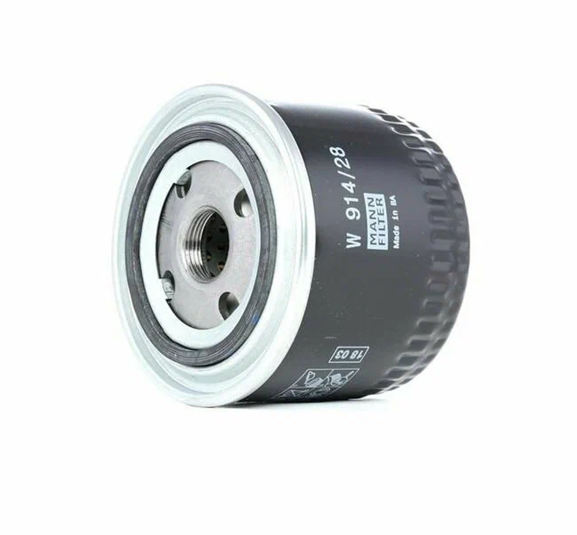 Фильтр масляный MANN-FILTER W91428, для Iveco, Fiat, UAZ, металл