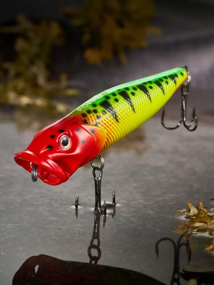 Поппер приманка для рыбалки на щуку поверхностный 12 гр, 9 см (цвет 10)