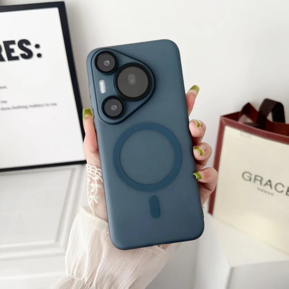 Прозрачный матовый чехол из поликарбоната для Huawei Pura 80 70 Mate 70 Pro + Хуавей Пура 70, Gray