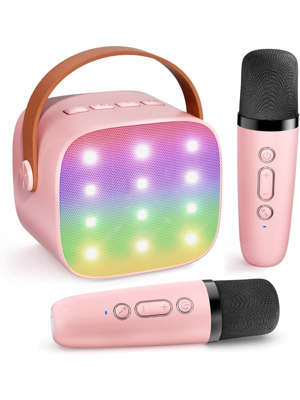 Детская мини колонка с микрофоном, портативная Bluetooth караоке