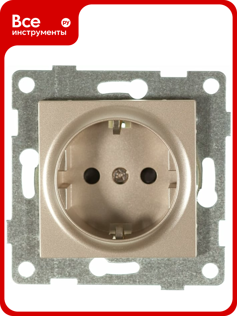 Механизм розетки GUSI ELECTRIC Ugra 1-ой с/з с з/ш, СУ, 16А, 250В