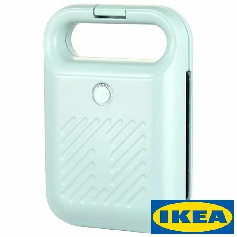 IKEA Бутербродница Бытовая сэндвичница, двусторонний нагрев, антипригарное покрытие, фиксируемая застежка, плотно прижимается 650 Вт, зеленый