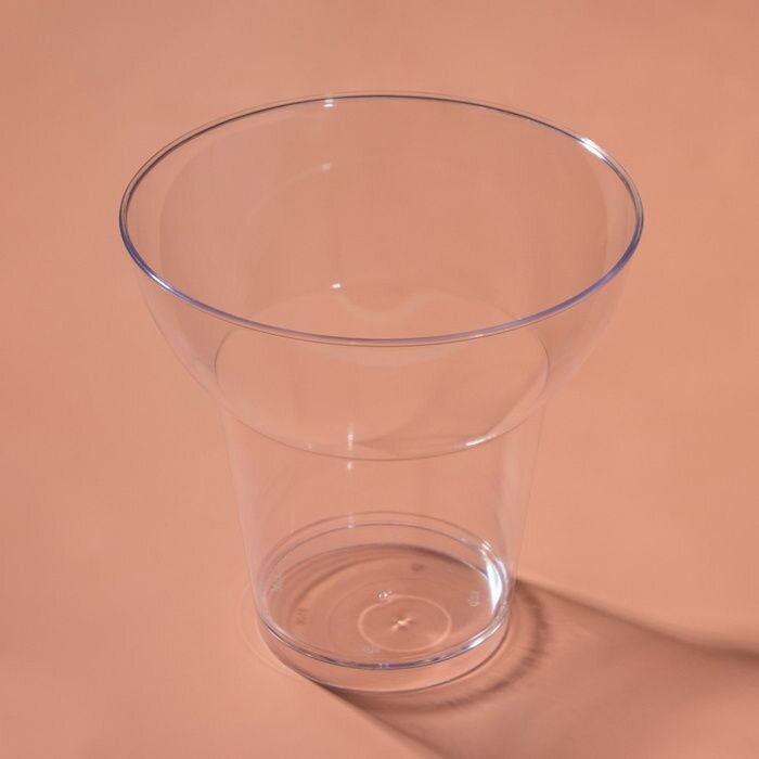 Форма пластиковая одноразовая для фуршета Кубок , 350 мл, прозрачная, 15 шт/уп.