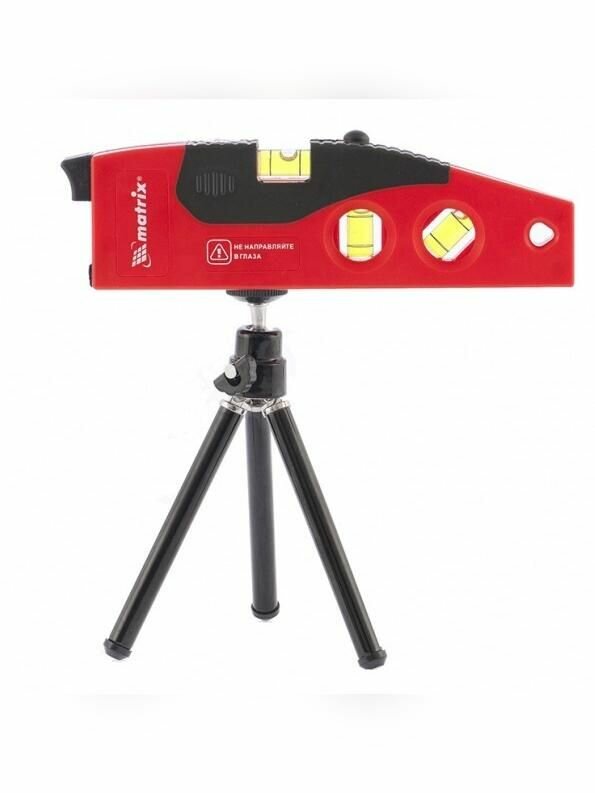 Уровень лазерный, 180 мм, 220 мм штатив, 4 глазка Matrix 35022