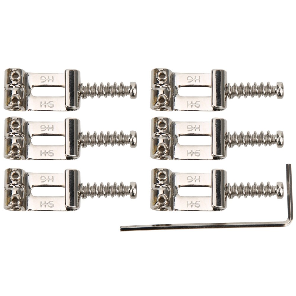 GAQ06 6pcs электро Гитара Седла медного цинкового сплава с роликовыми электрогитарными частями