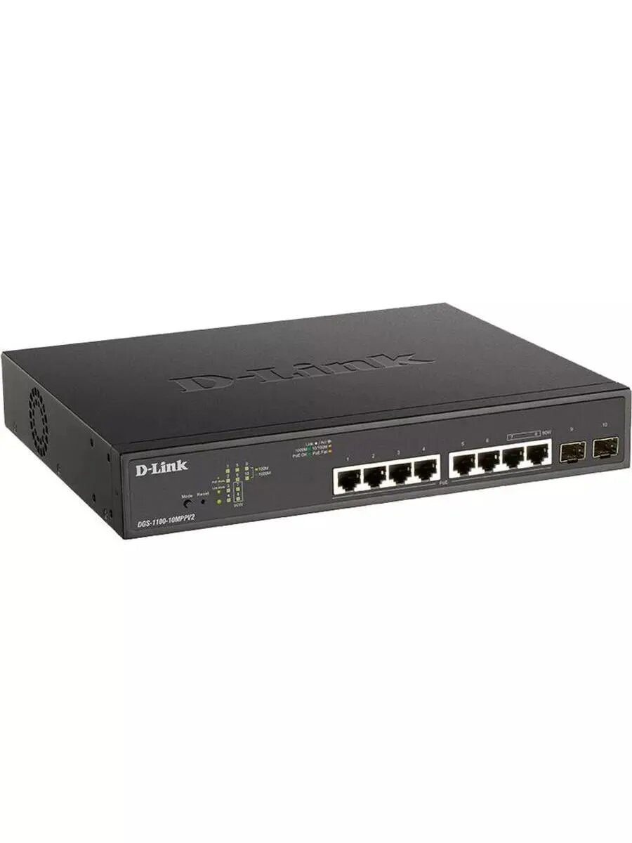 Коммутатор настраиваемый DGS-1100-10MPPV2/A3A