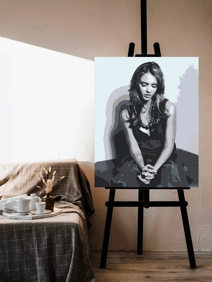 Картина по номерам Джессика Альба Американская Актриса