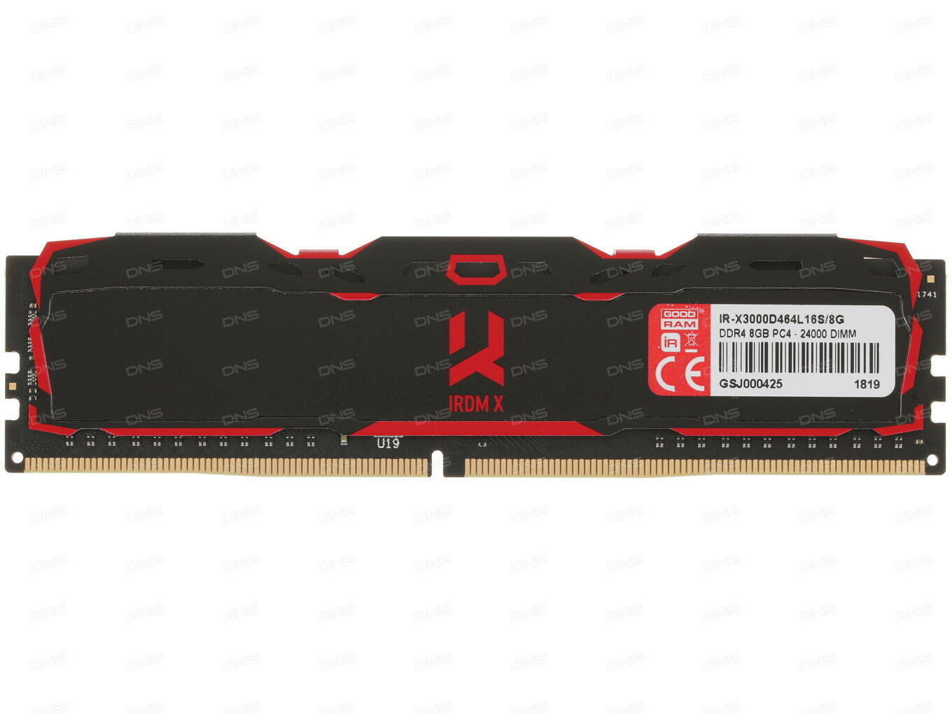 Оперативная память Goodram Iridium (IR-X3000D464L16S/8G) DIMM DDR4 8ГБ - DDR4, 8ГБх1 шт, 3000 МГц, 16-18-18-36