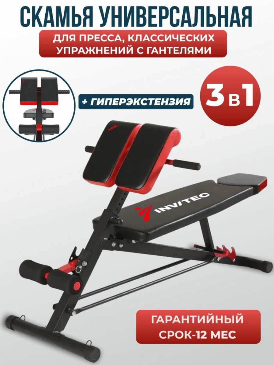 Скамья спортивная для пресса, жима и спины, гиперэкстензия. Тренажер для ног FS-1210