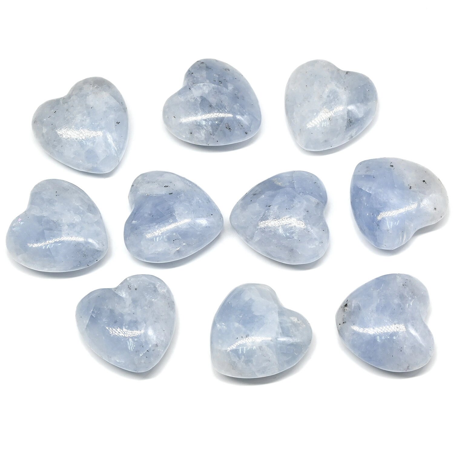 Сердце из кальцита голубого 24*24*11мм .