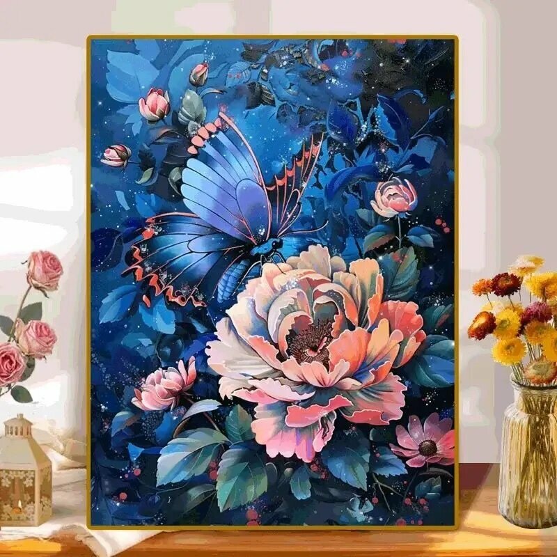 Картина по номерам 40x50 с рамкой, антистресс раскраска для взрослых
