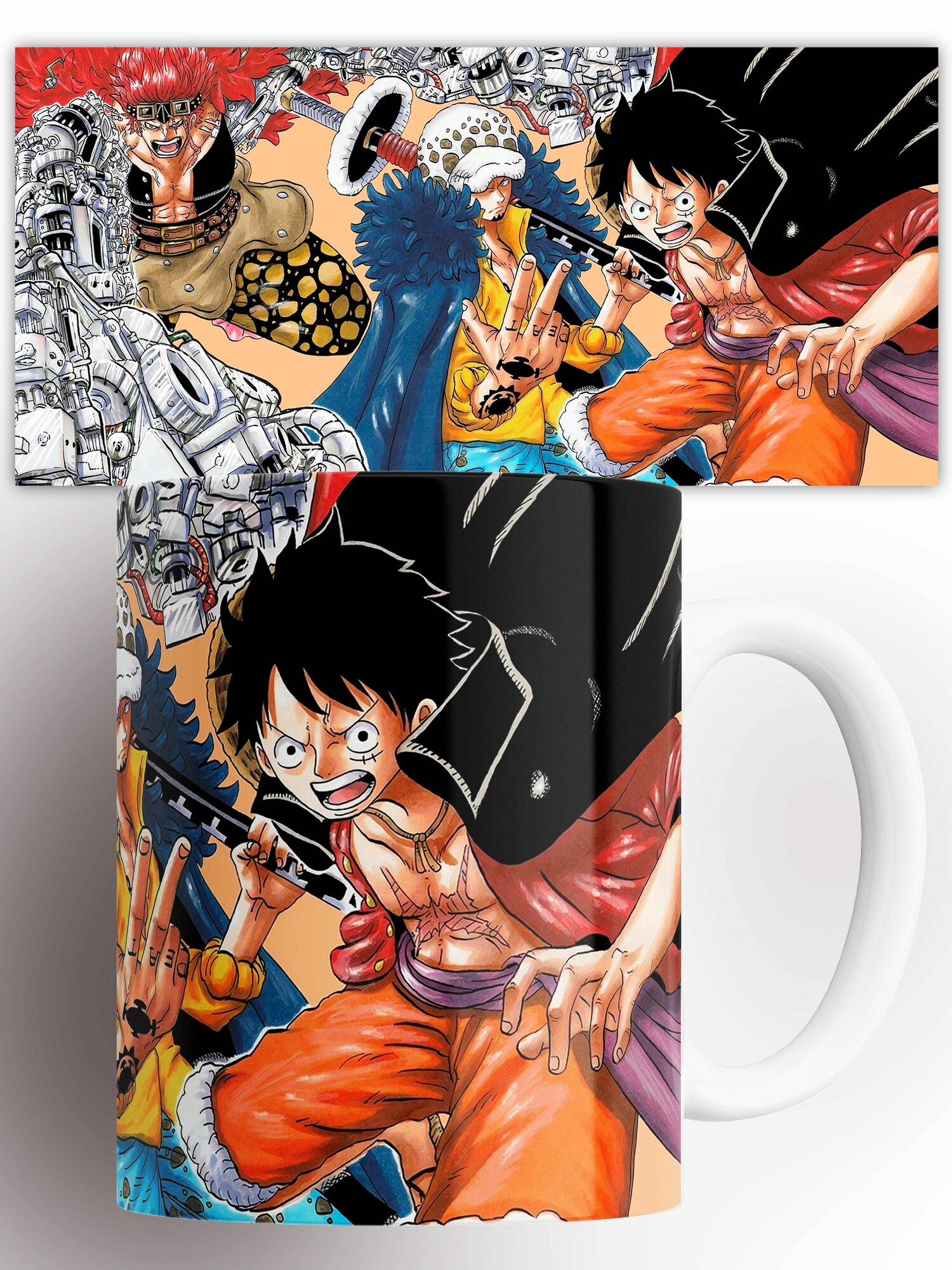 Кружка ВАН ПИС ONE PIECE на подарок с принтом аниме anime 330 мл