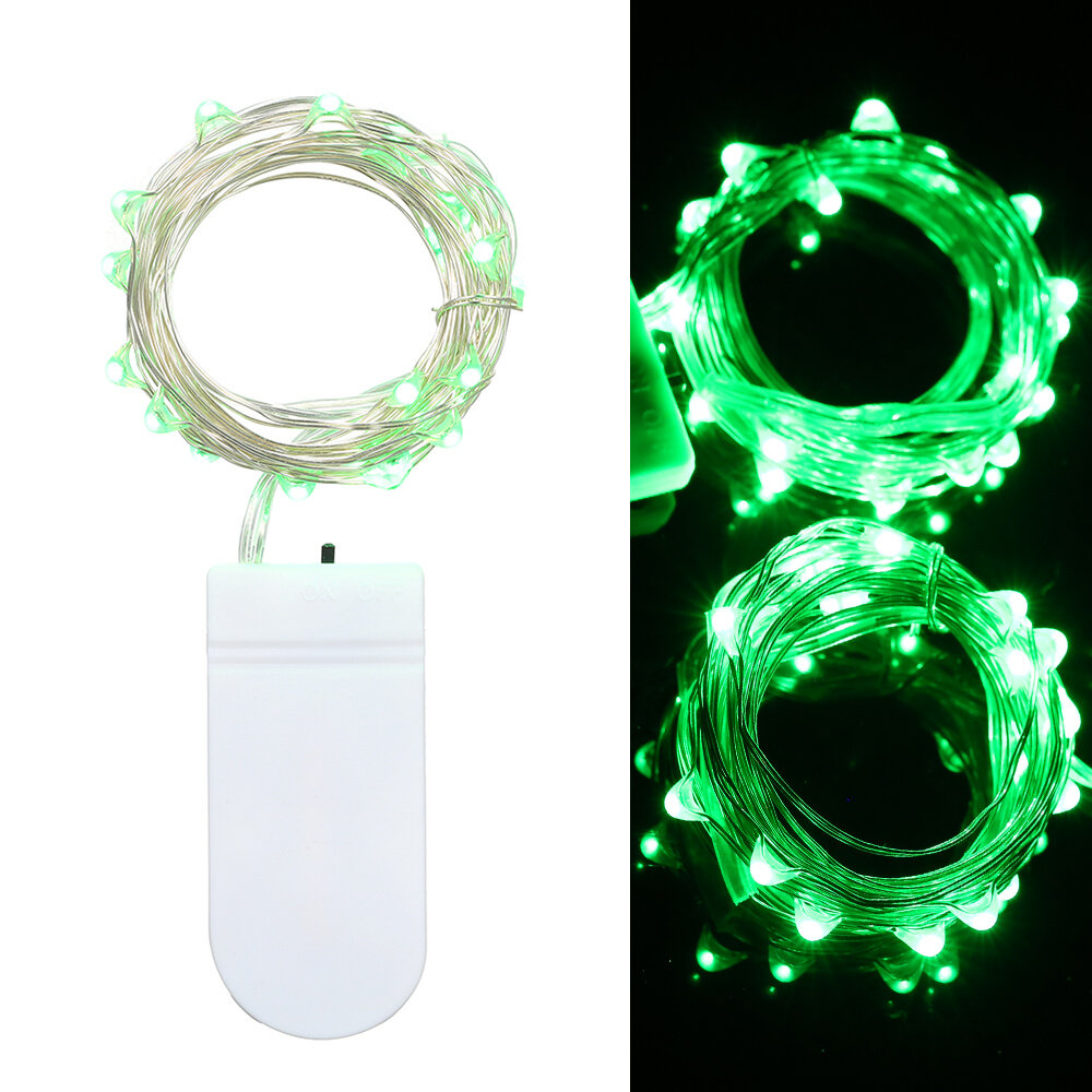 Лента светодиодная на медном проводе Fairy Starry, 2M/6.6FT, 20 LED, батарейное питание, IP65, гибкая, серебристый цвет, для праздников, Рождества, Хэллоуина, декораций