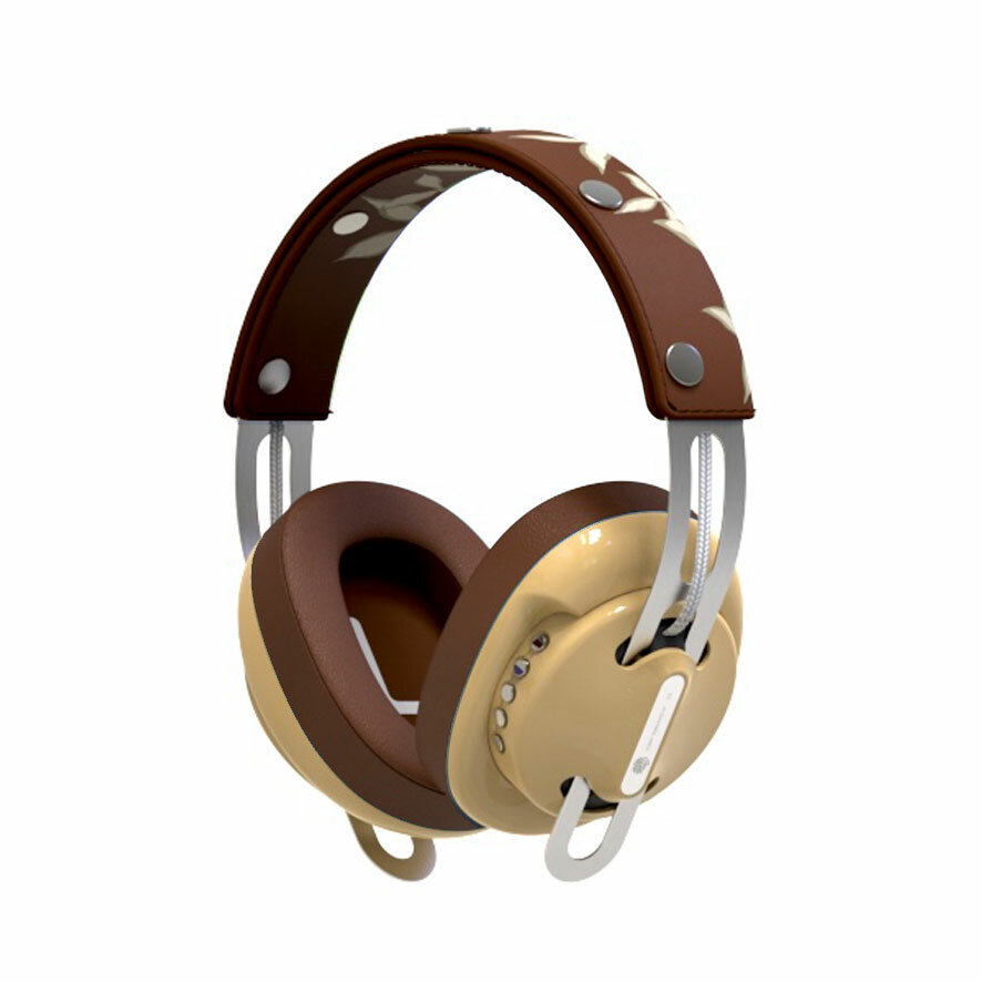Гарнитура унисекс MONIXIBI Rainbow DIY Bluetooth, накладные, HiFi, Desert Yellow-Desert Yellow Face Cover-Flower Language Brown Headband