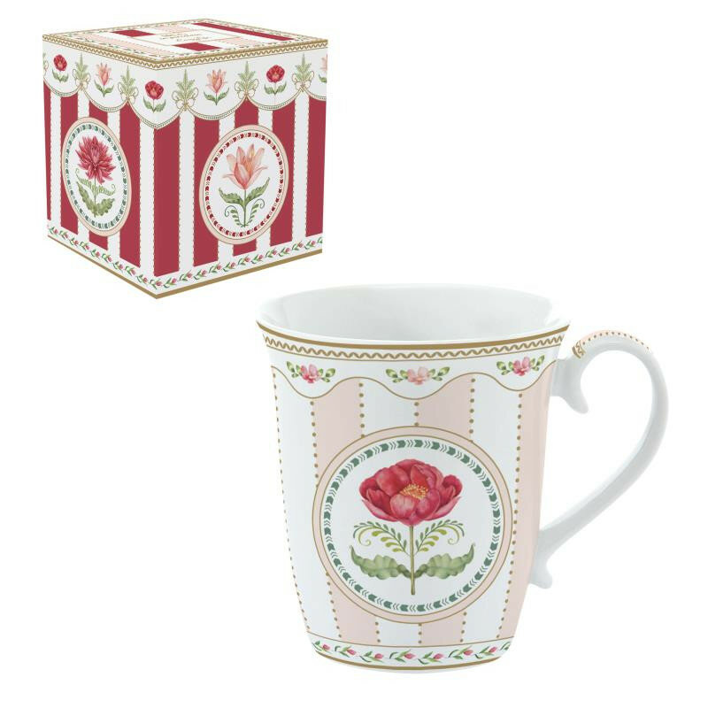 Кружка для чая и кофе Easy Life Flowery фарфор, цвет розовый, 275 мл